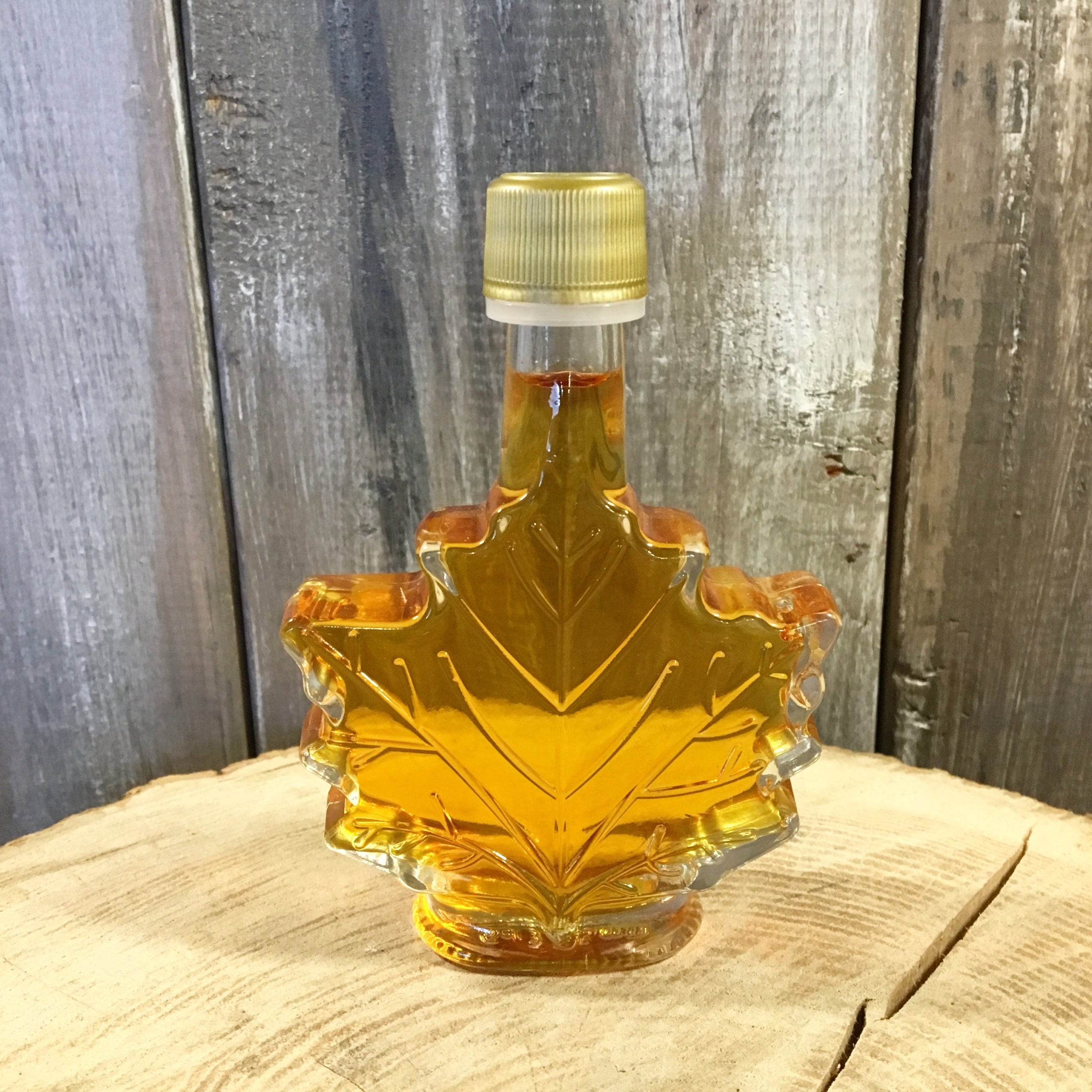 Glass maple leaf style bottle (50ml) | Vergers Rockburn Orchards